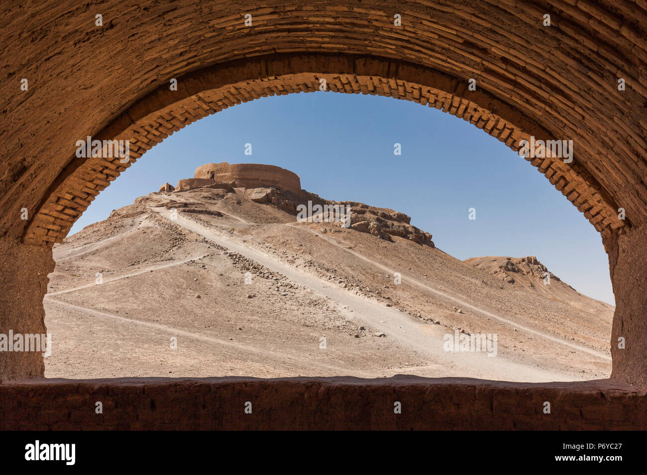 Iran, Central Iran, Yazd, Zoroastrian Towers of Silence burial complex ...