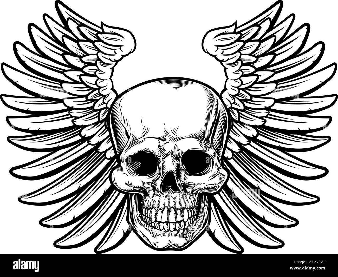 Winged skeleton hi-res stock photography and images - Alamy