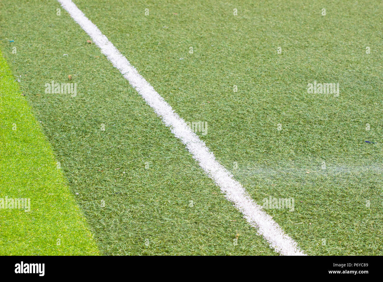 Line of a soccer field Stock Photo - Alamy