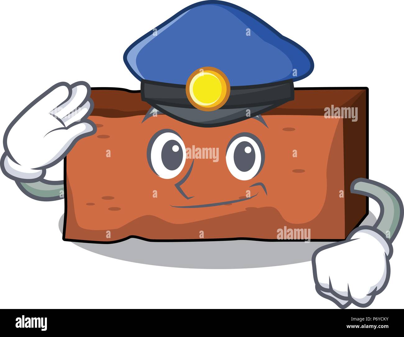 Police brick character cartoon style Stock Vector Image & Art - Alamy