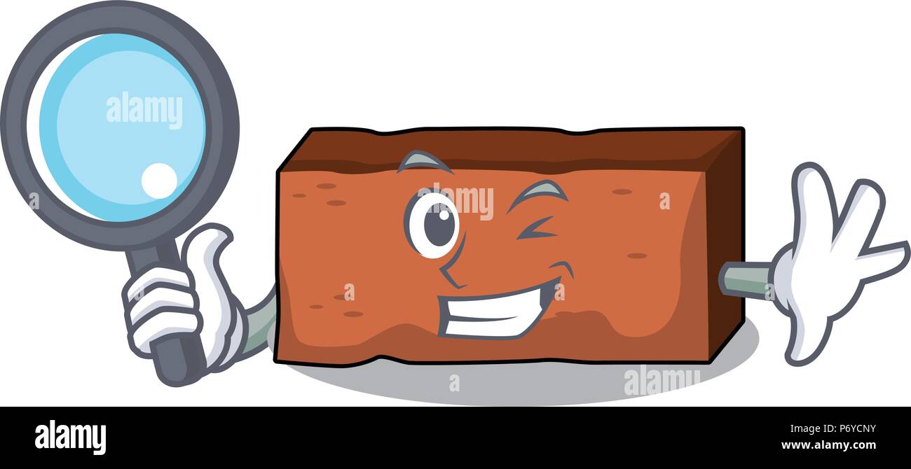 Detective brick character cartoon style Stock Vector Image & Art - Alamy