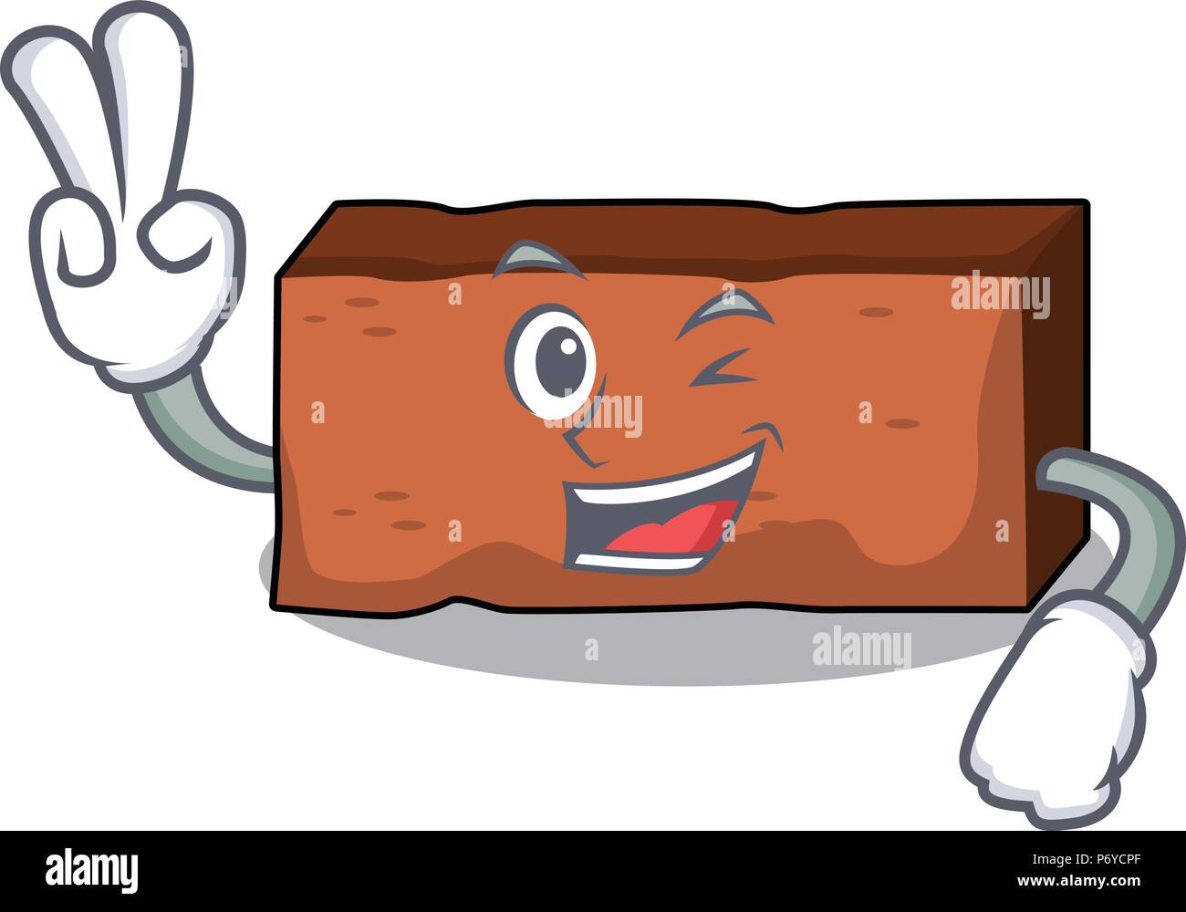 Two finger brick character cartoon style Stock Vector Image & Art - Alamy