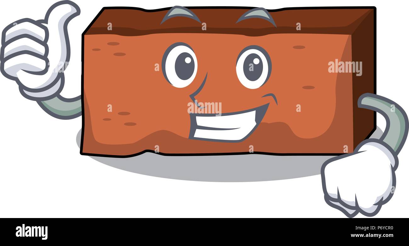 Thumbs up brick character cartoon style Stock Vector Image & Art - Alamy