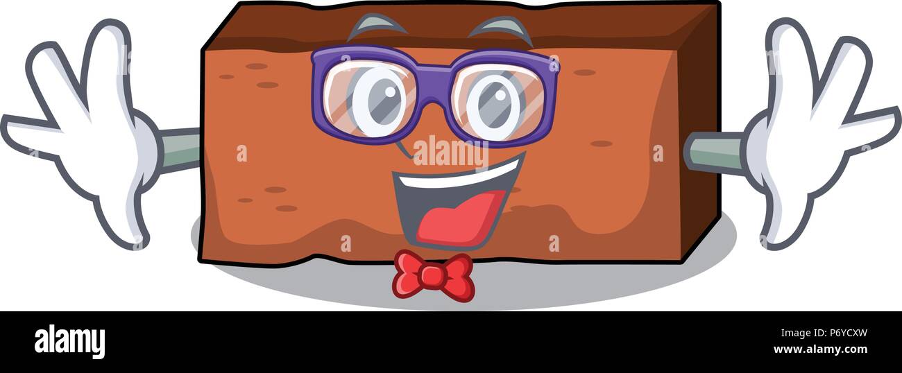 Geek brick character cartoon style Stock Vector Image & Art - Alamy