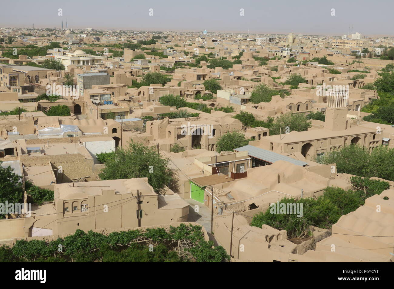 Maybod town, Iran. View from the Narin Qal'eh or Narin Castle Stock ...