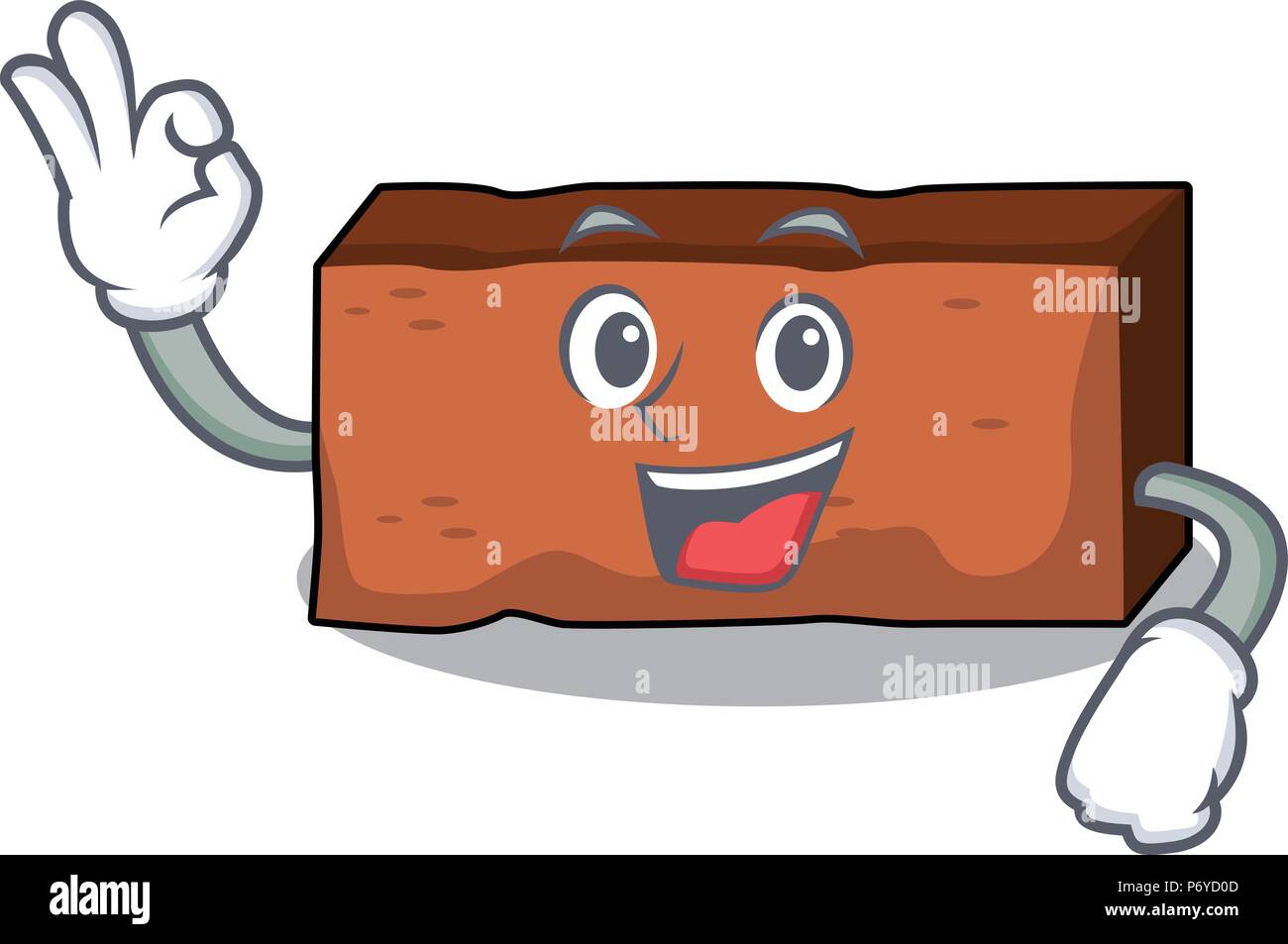 Okay brick character cartoon style Stock Vector Image & Art - Alamy