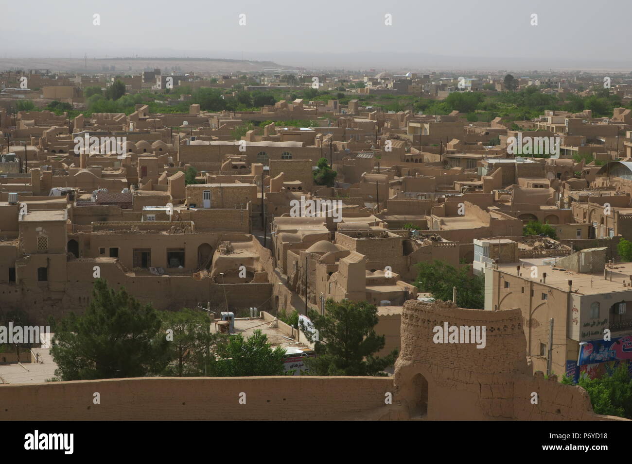 Maybod town, Iran. View from the Narin Qal'eh or Narin Castle Stock ...