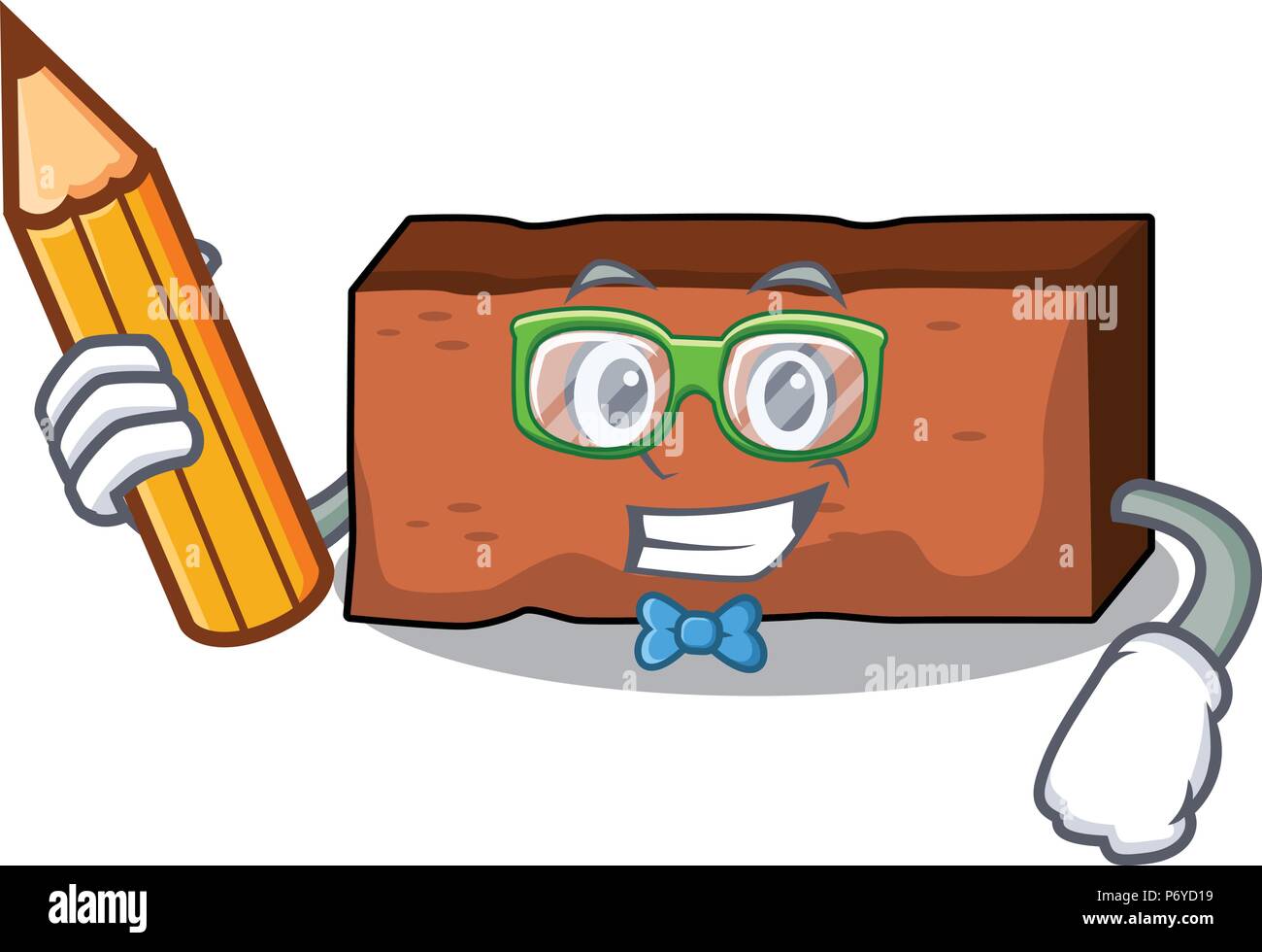 Student brick character cartoon style Stock Vector Image & Art - Alamy