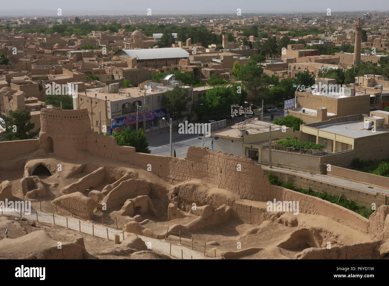 Maybod town, Iran. View from the Narin Qal'eh or Narin Castle Stock ...