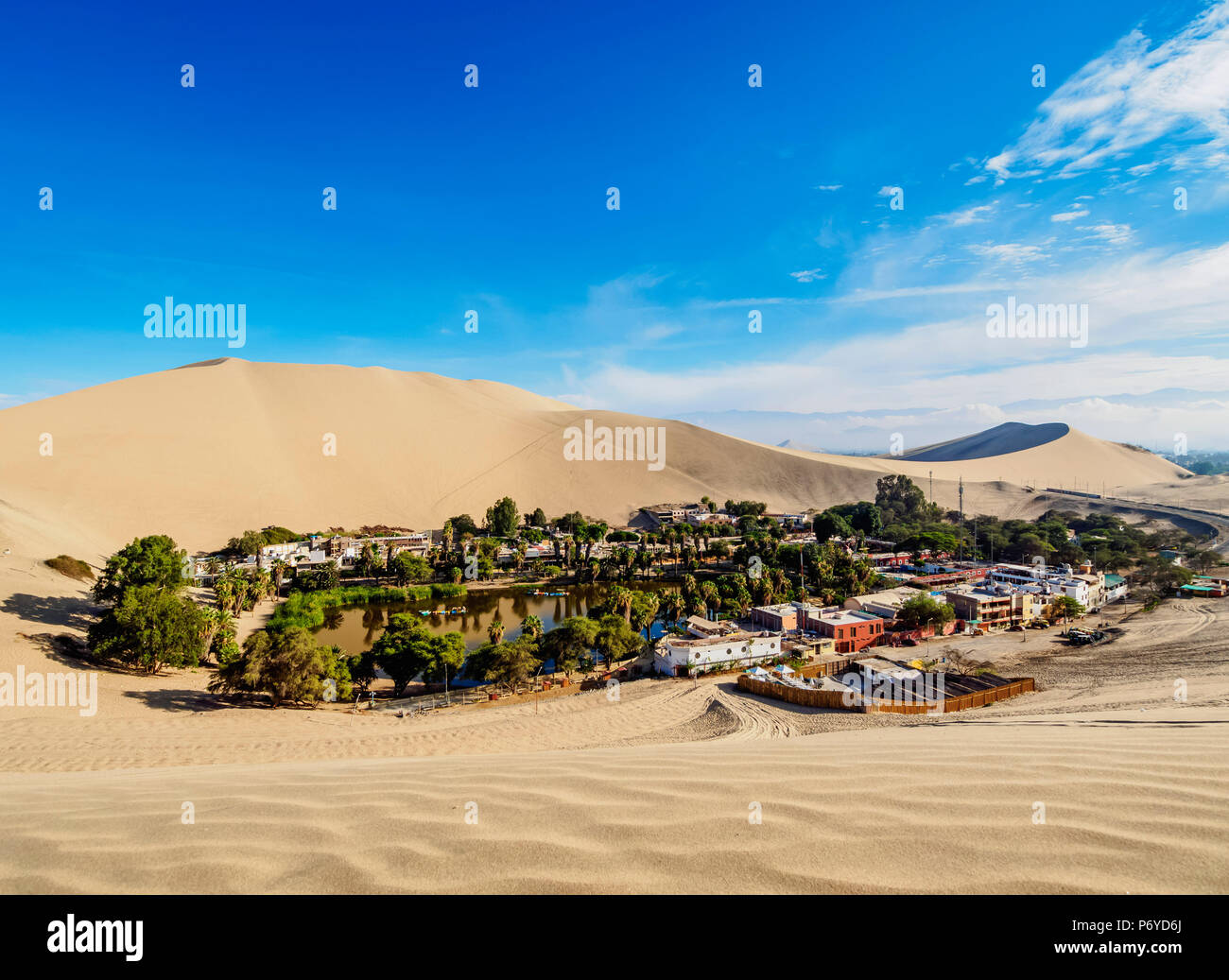 Huacachina Oasis, elevated view, Ica Region, Peru Stock Photo - Alamy