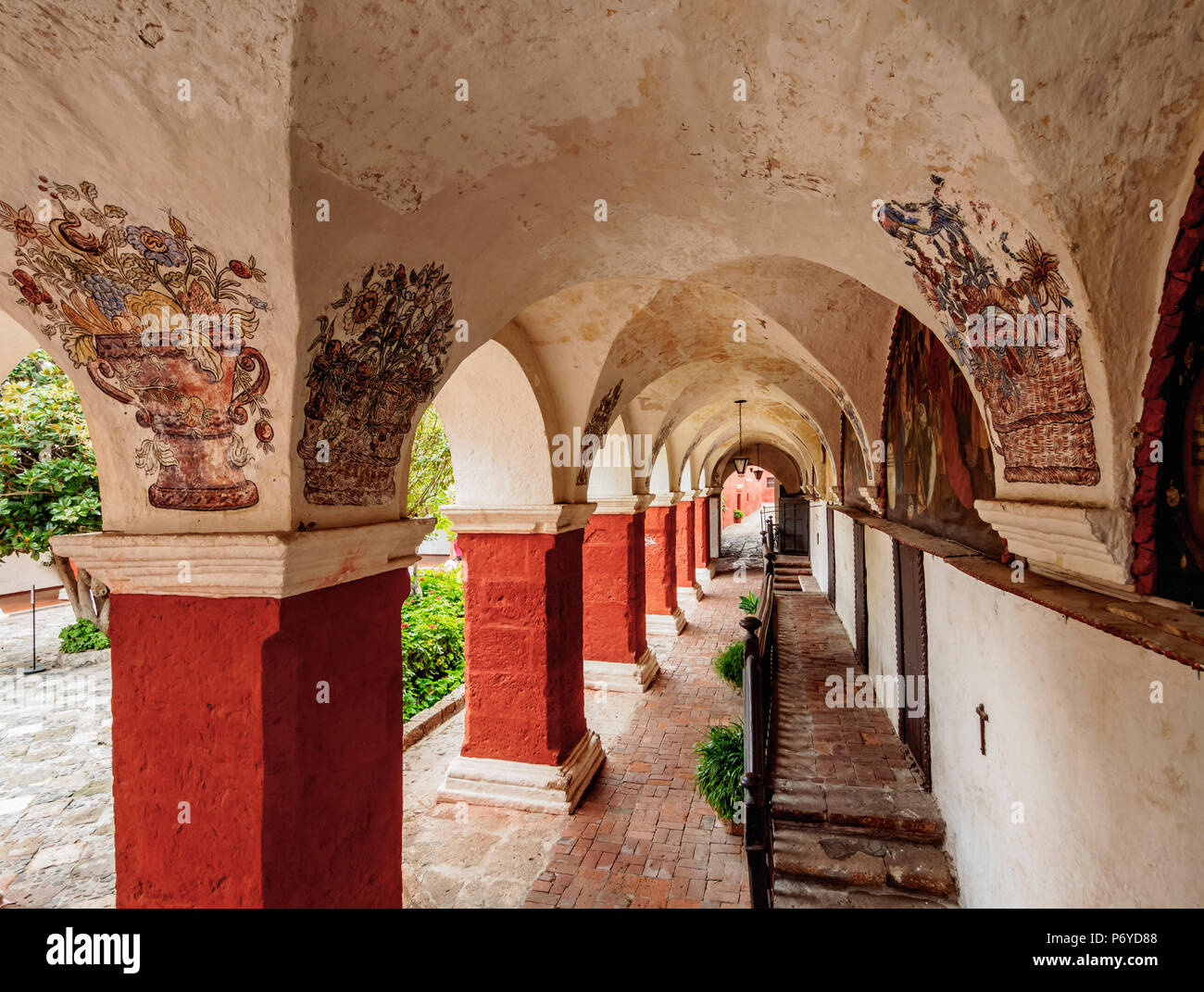 Great Cloister, Santa Catalina Monastery, Arequipa, Peru Stock Photo ...