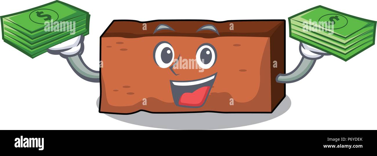 With money bag brick mascot cartoon style Stock Vector Image & Art - Alamy