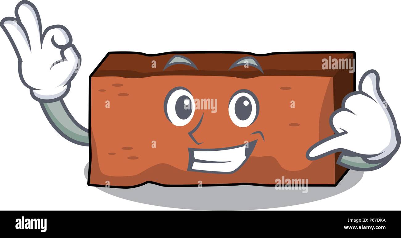 Call me brick mascot cartoon style Stock Vector Image & Art - Alamy