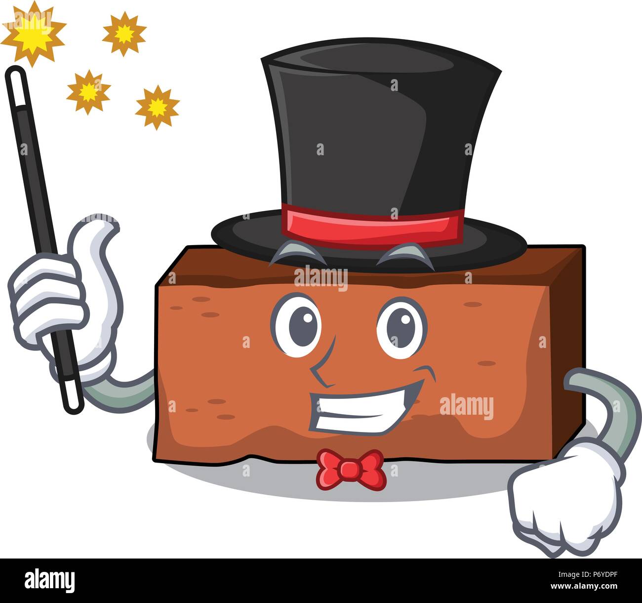 Magician brick mascot cartoon style Stock Vector Image & Art - Alamy