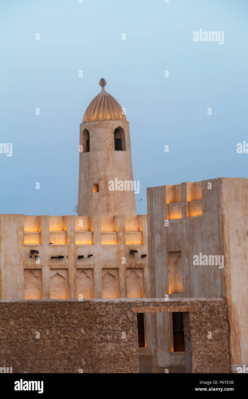 Qatar, Doha, Mosque and Fanar Qatar Islamic Cultural Center Stock Photo ...