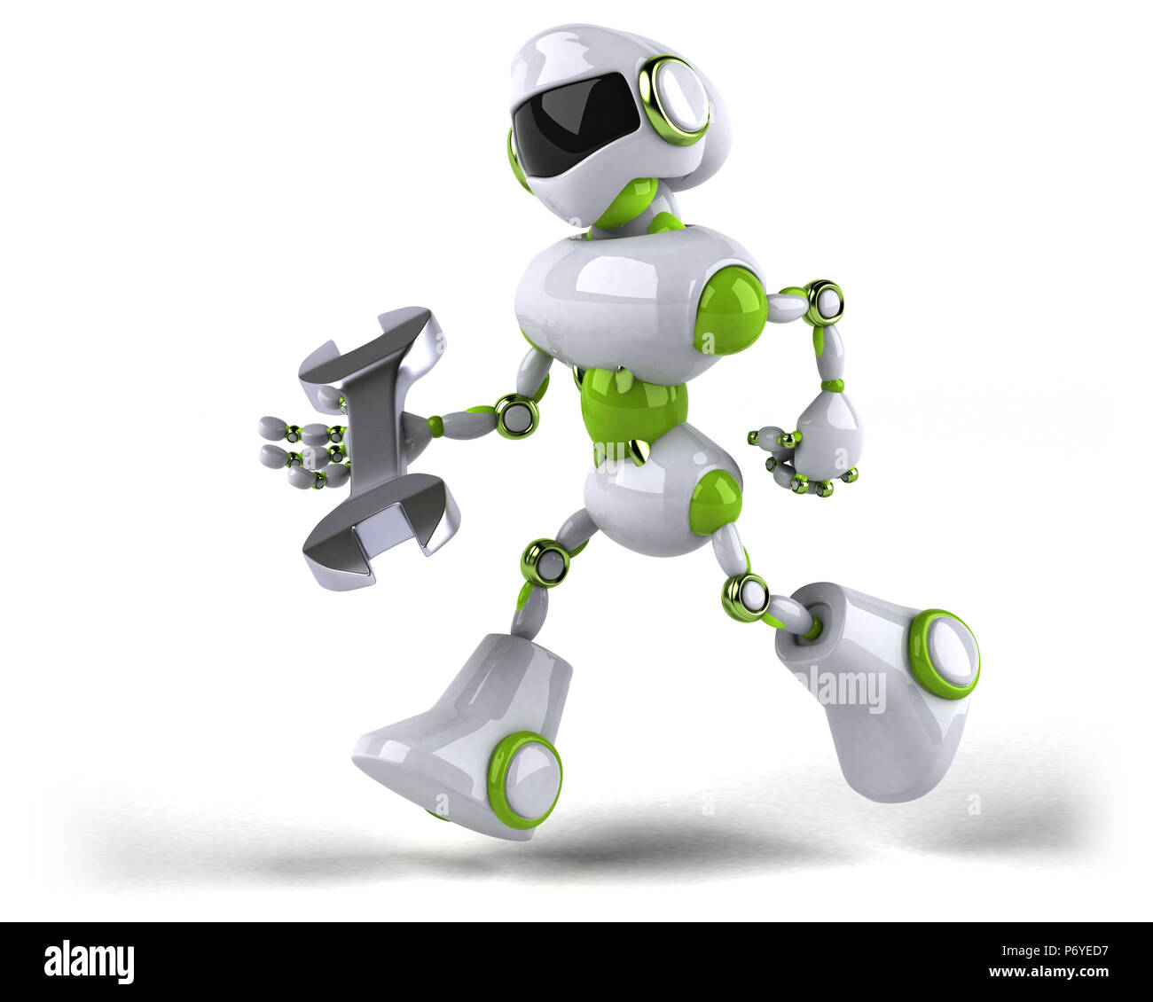 Green robot - 3D Illustration Stock Photo - Alamy