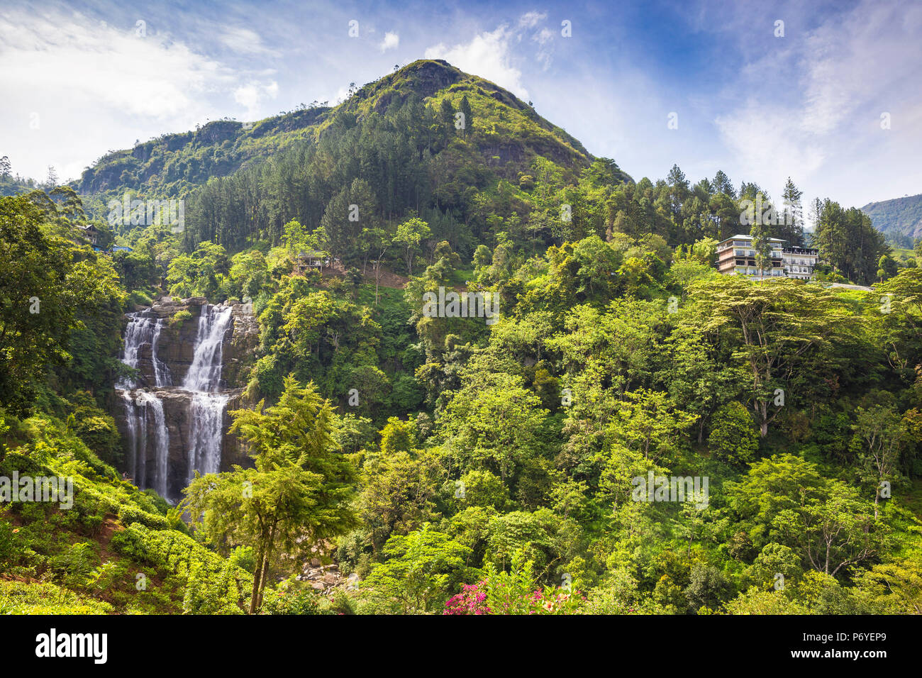 Sri Lanka, Nuwara Eliya District, Ramboda, Ramboda Falls Stock Photo ...