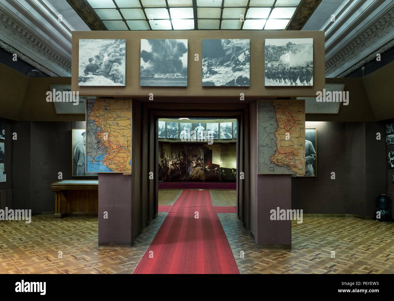 Gori, Georgia - December 1, 2016 : exhibition hall at local musem ...