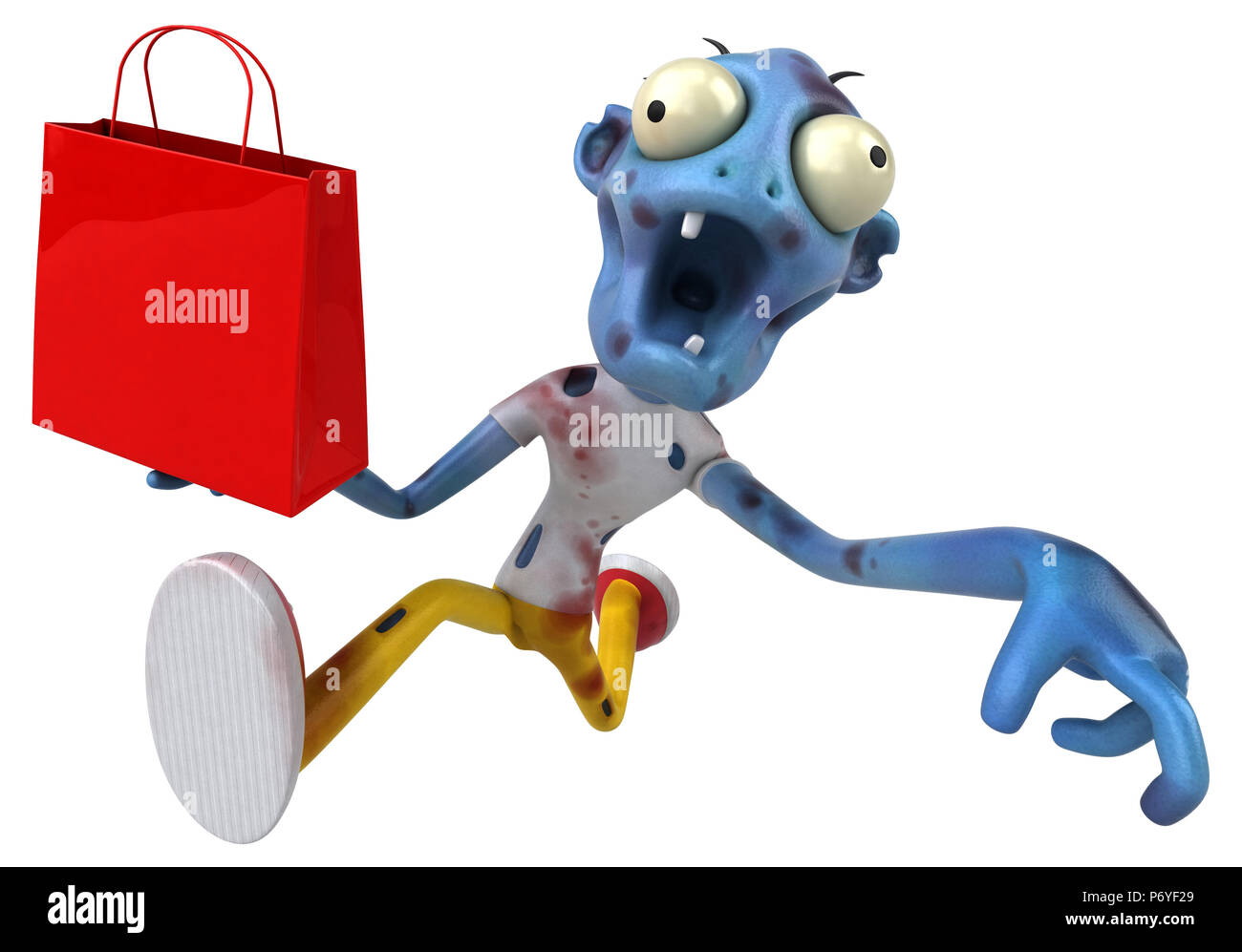 Fun zombie - 3D Illustration Stock Photo - Alamy