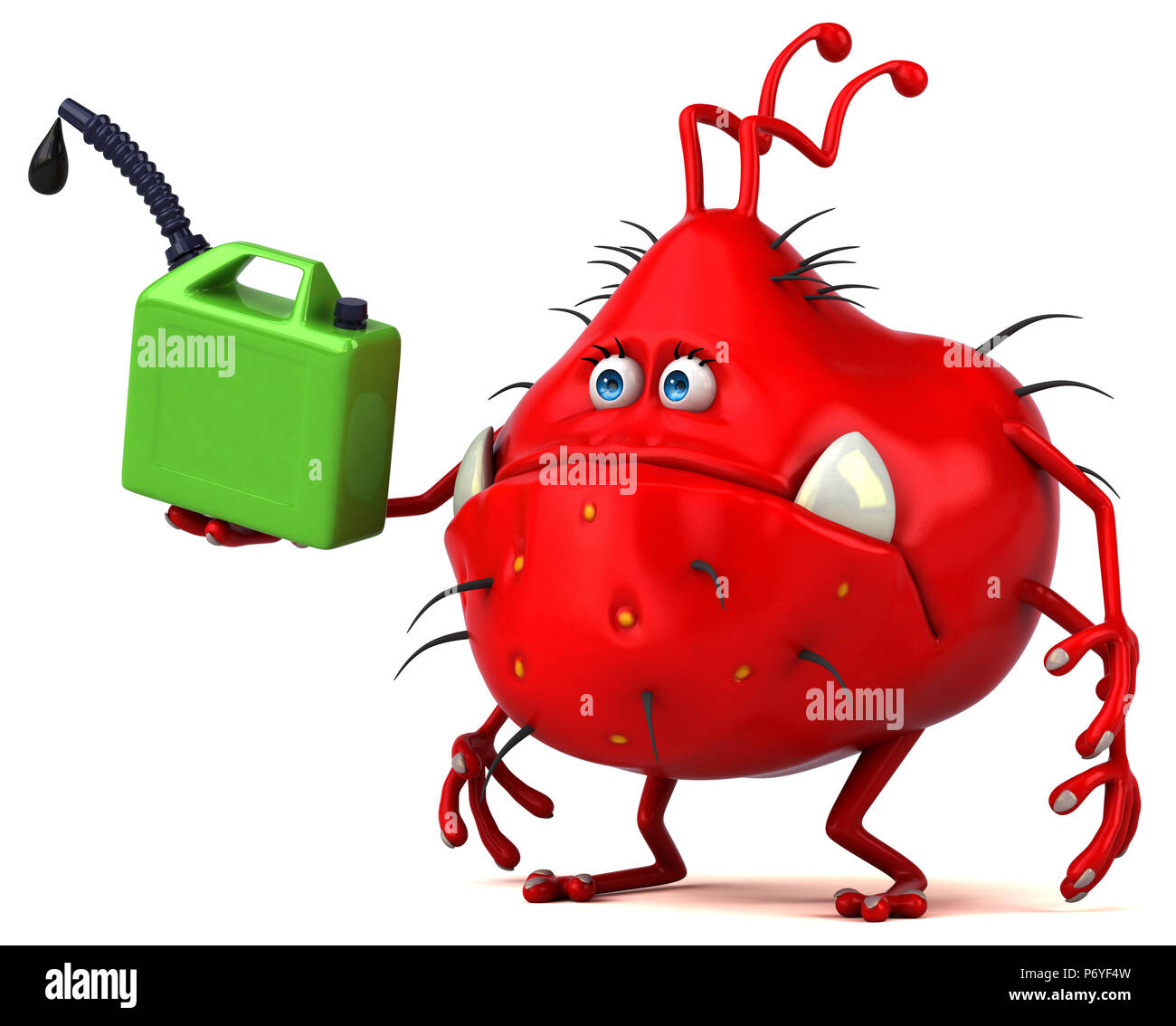 Fun germ - 3D Illustration Stock Photo - Alamy
