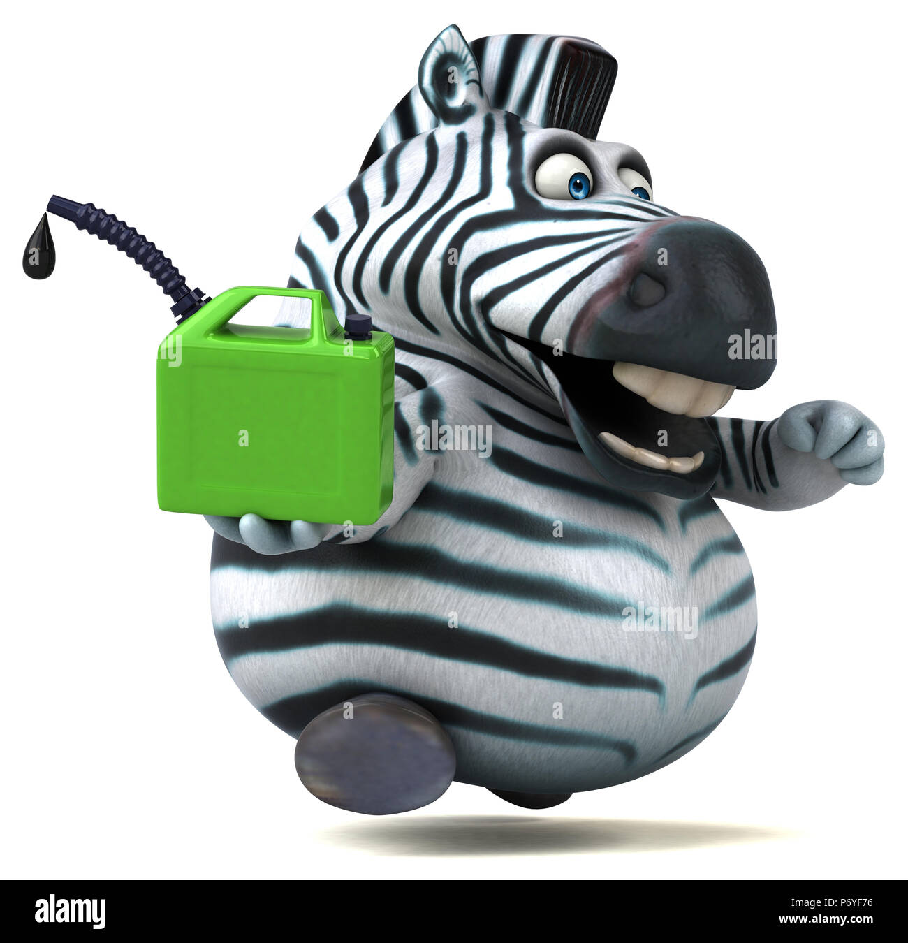 Fun zebra - 3D Illustration Stock Photo - Alamy