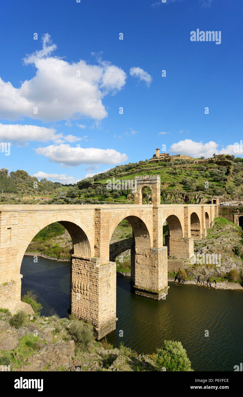 The roman bridge of Alcantara (Trajan's Bridge) is a stone arch bridge ...