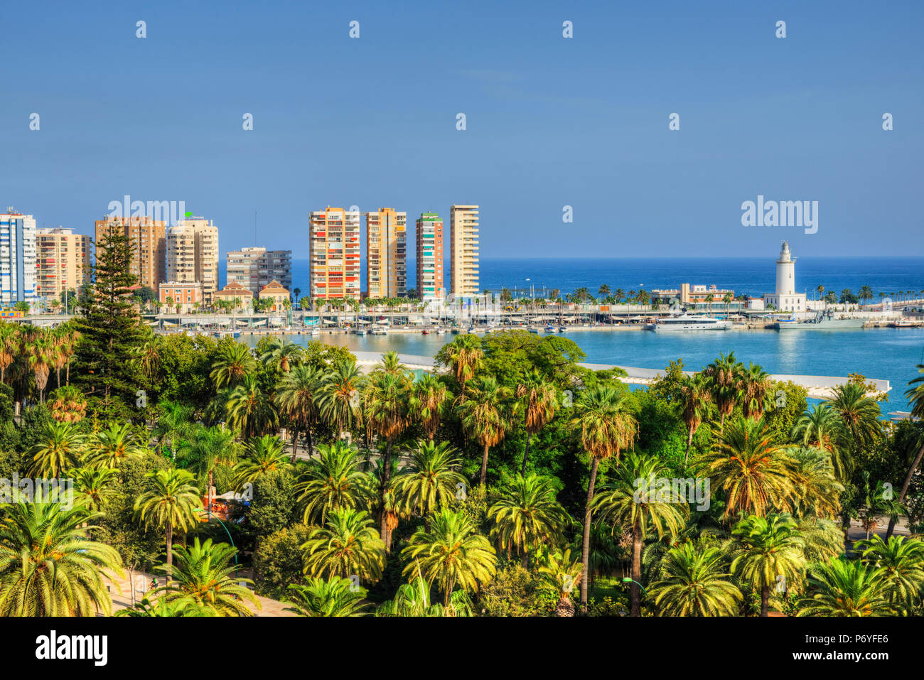 Elevated view malaga spain hi-res stock photography and images - Alamy