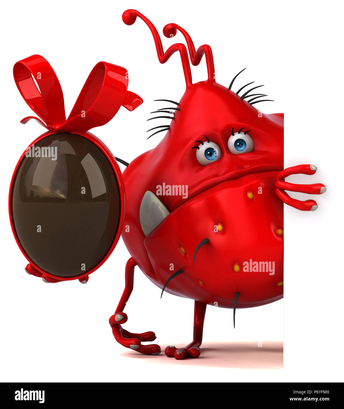 Fun germ - 3D Illustration Stock Photo - Alamy