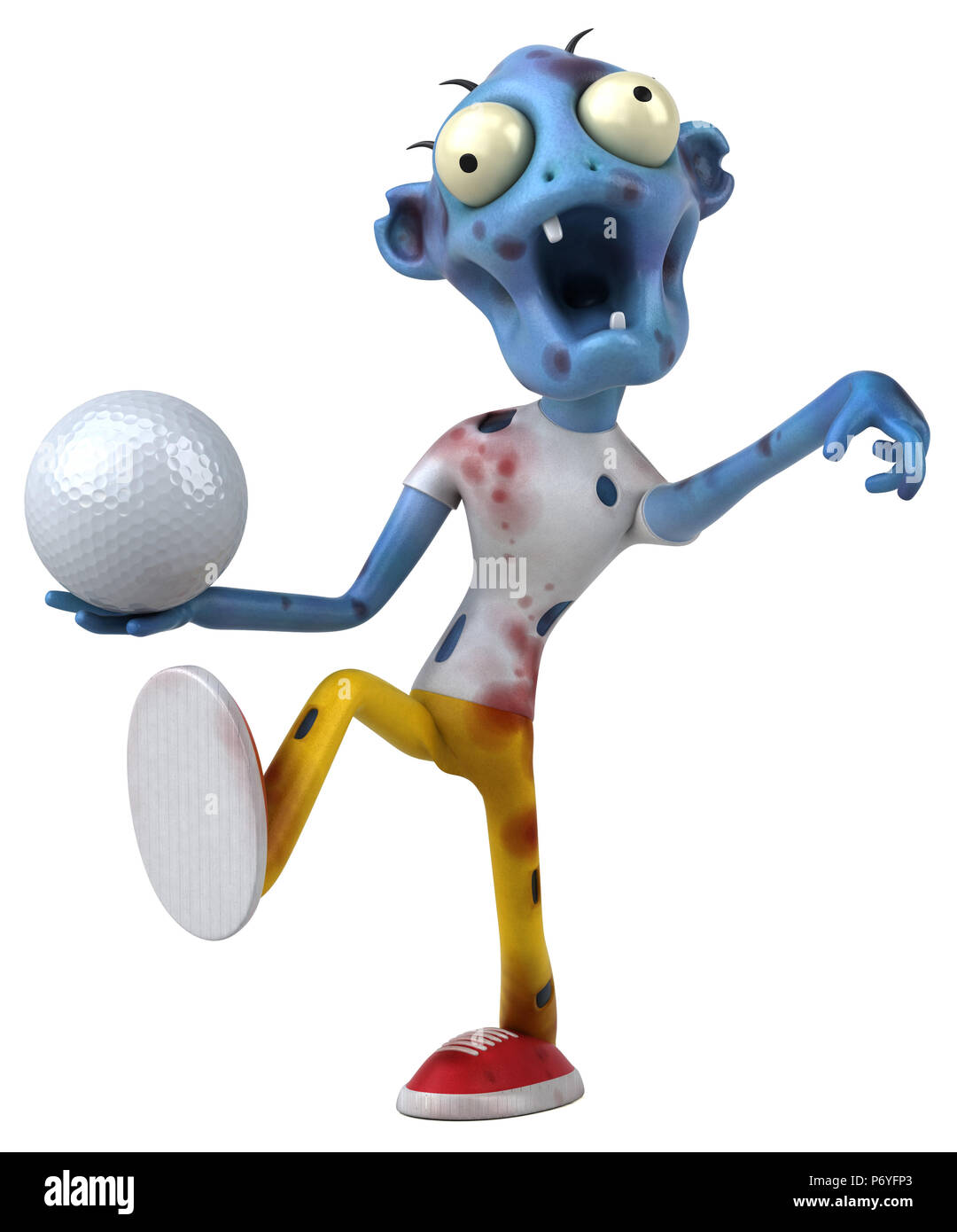 Fun zombie - 3D Illustration Stock Photo - Alamy