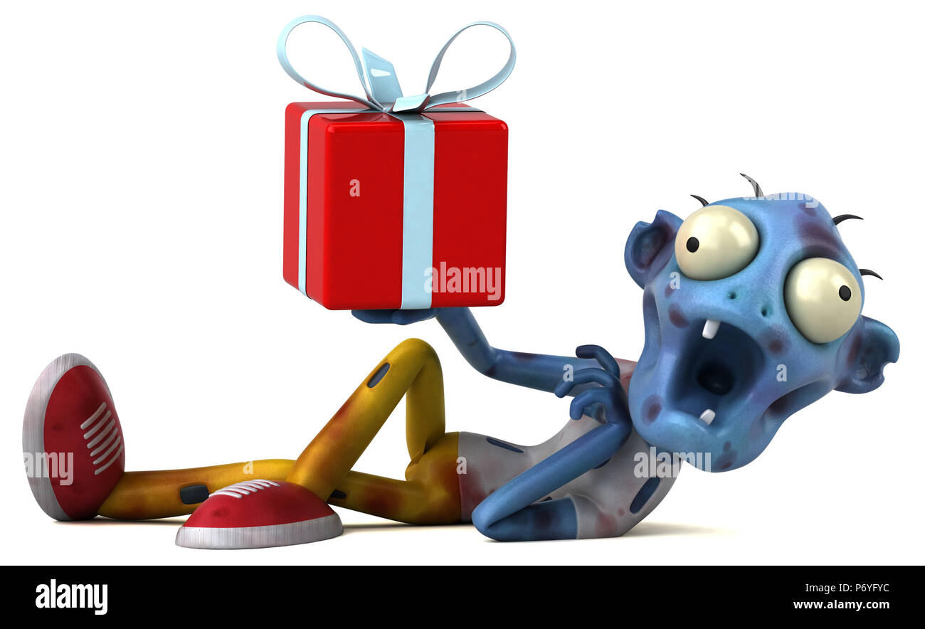 Fun zombie - 3D Illustration Stock Photo - Alamy