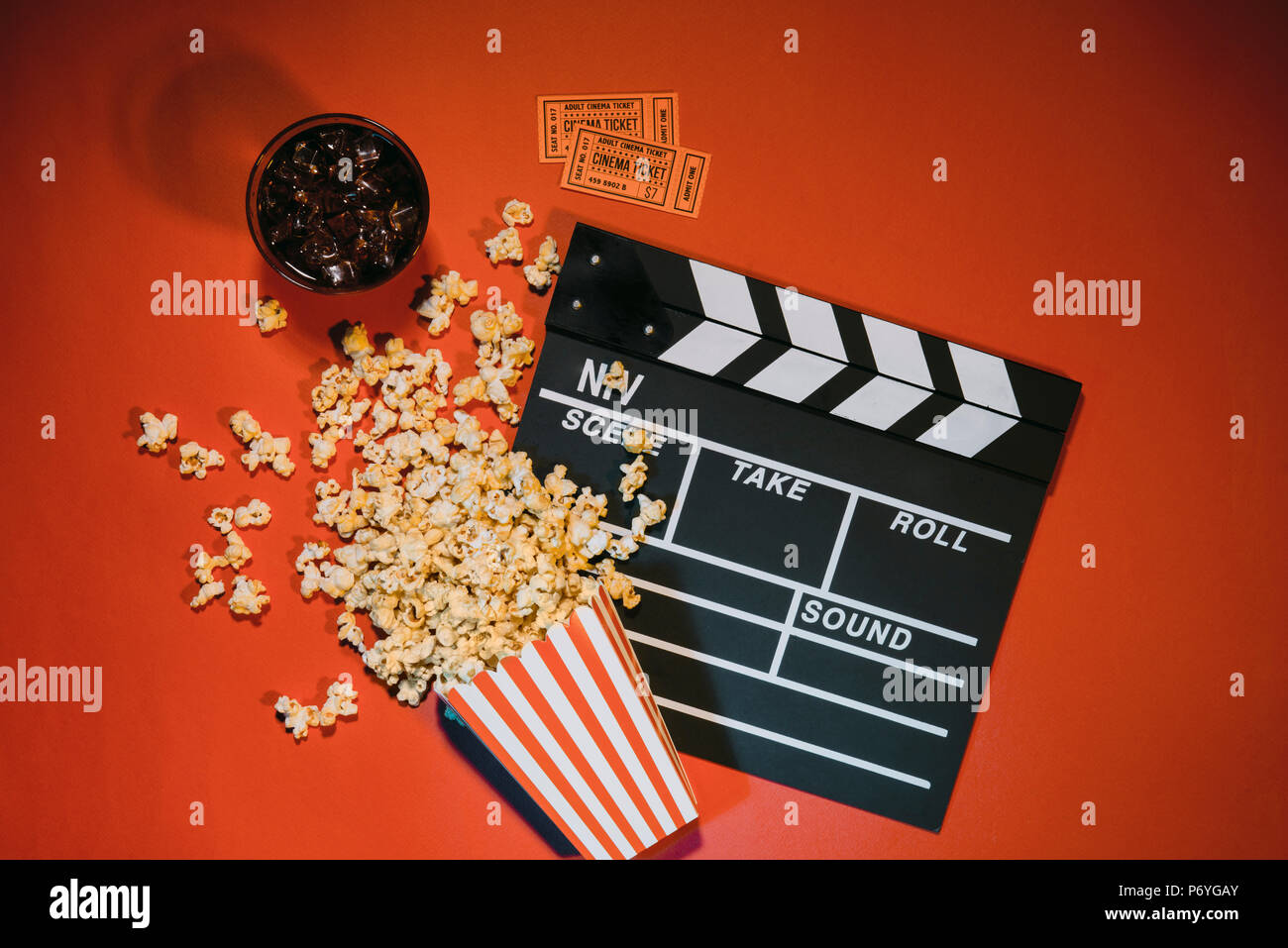 Watching movies and eat hi-res stock photography and images - Alamy