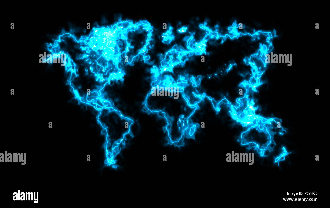 Abstract background with futuristic world map. Technology concept ...