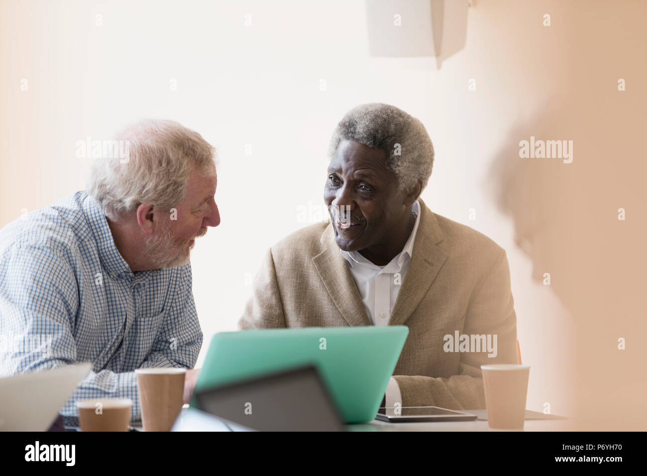 Active senior man using laptop hi-res stock photography and images - Alamy