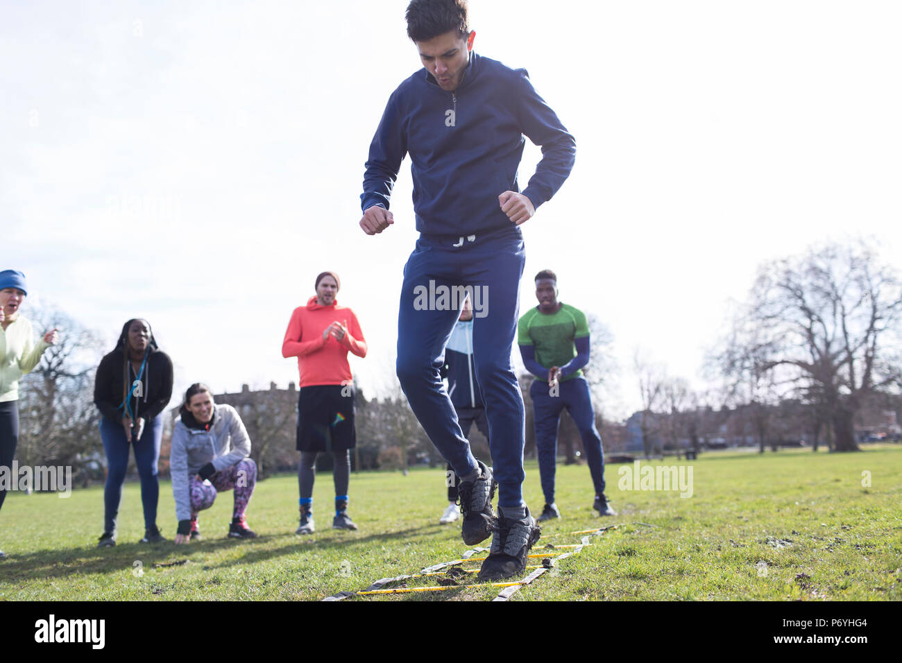 Man stepping down ladder hi-res stock photography and images - Alamy