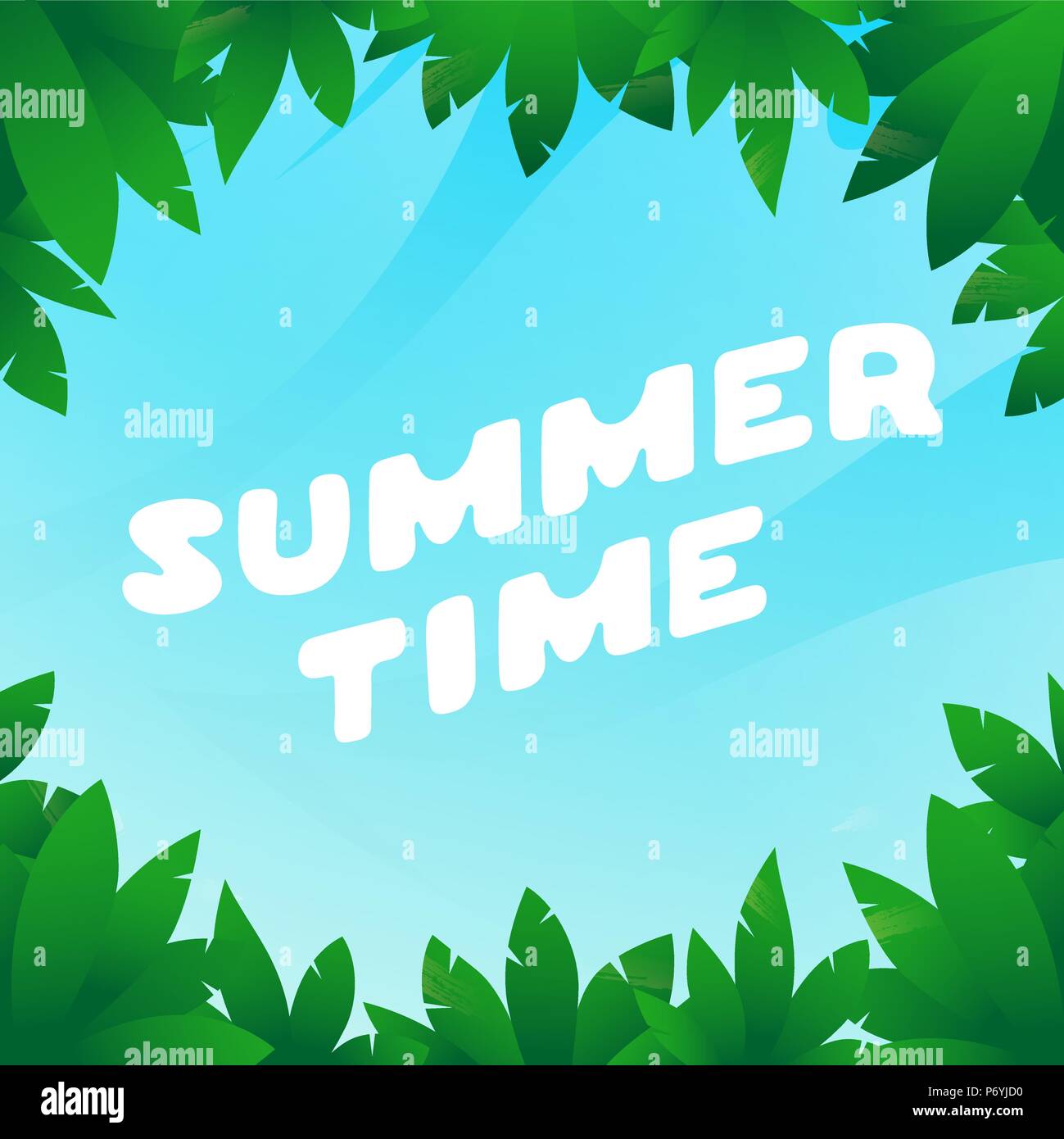 Bright palm trees on white Stock Vector Images - Alamy