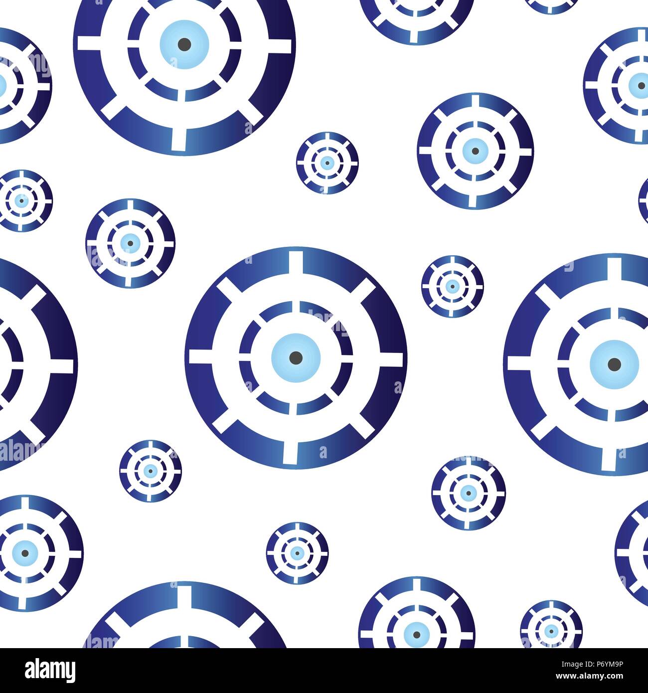 seamless tileable texture with blue greek evil eye Stock Vector Image ...