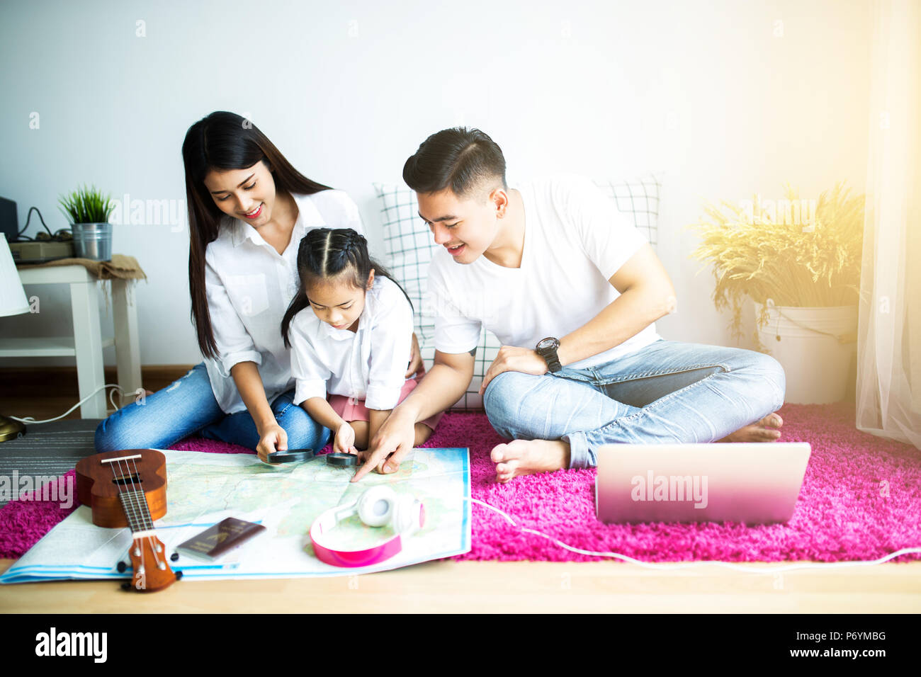 Family spending time together at home,happy family concept Stock Photo ...