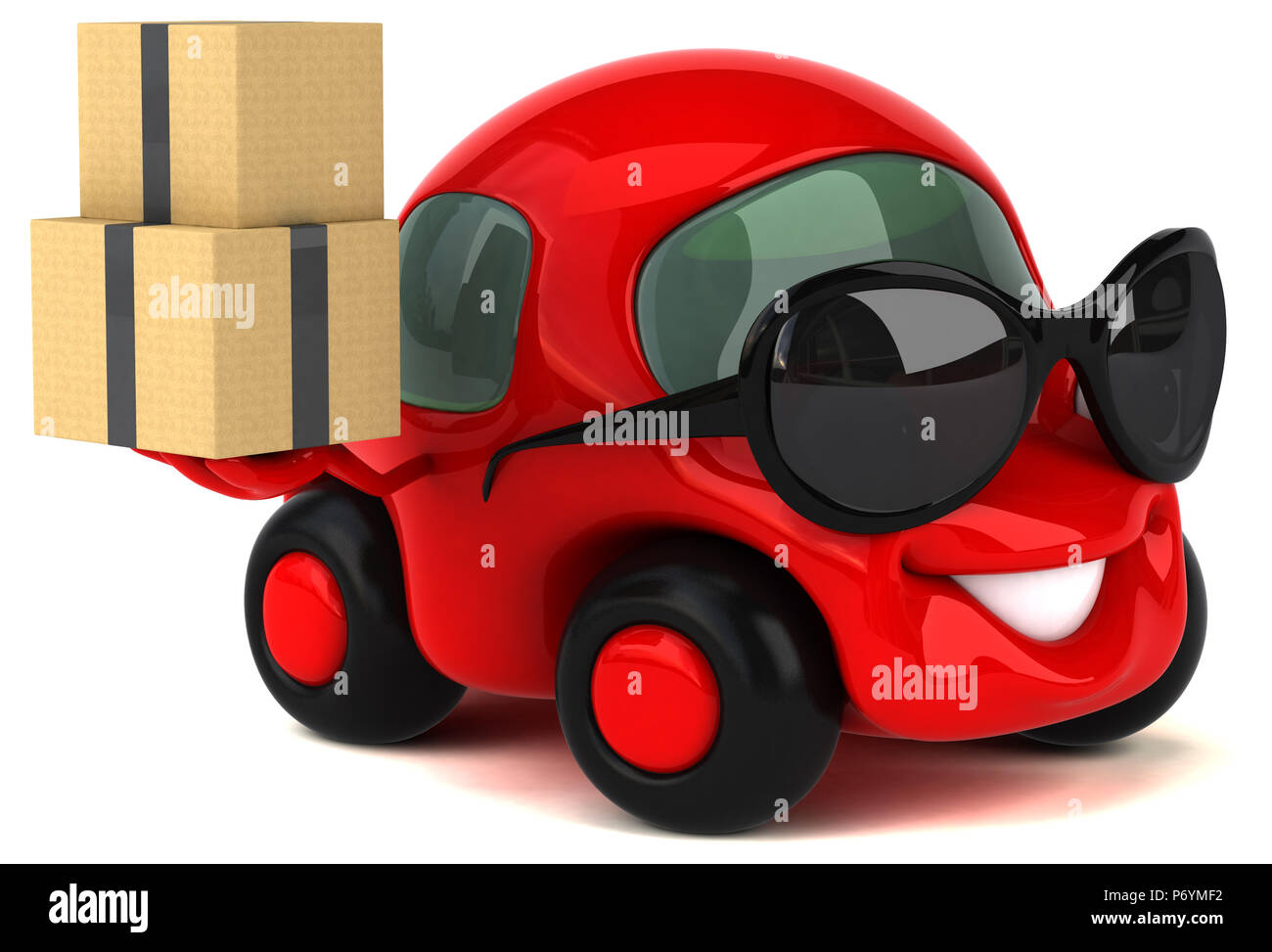 Fun car - 3D Illustration Stock Photo - Alamy