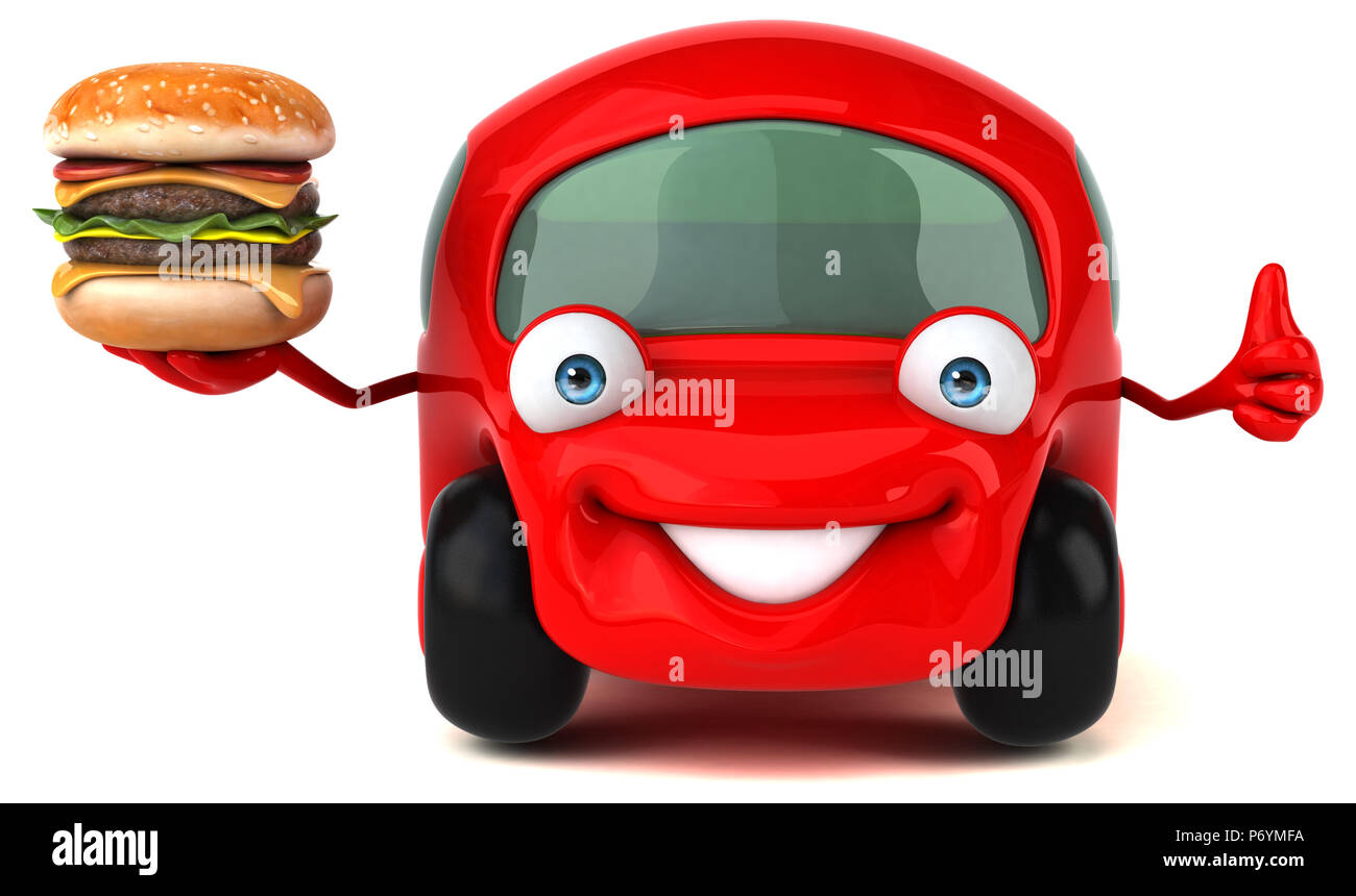 Fun car - 3D Illustration Stock Photo - Alamy