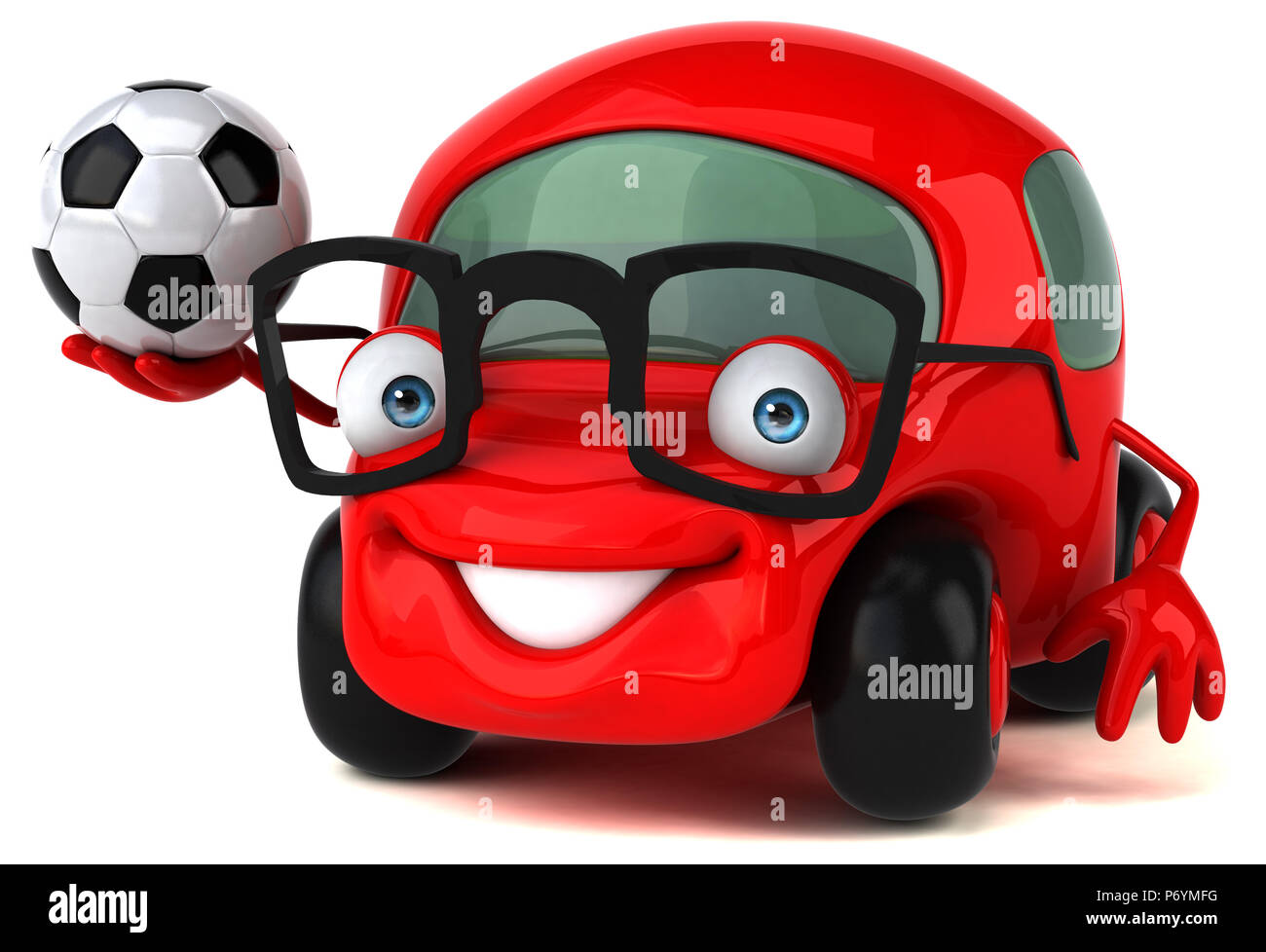 Fun car - 3D Illustration Stock Photo - Alamy