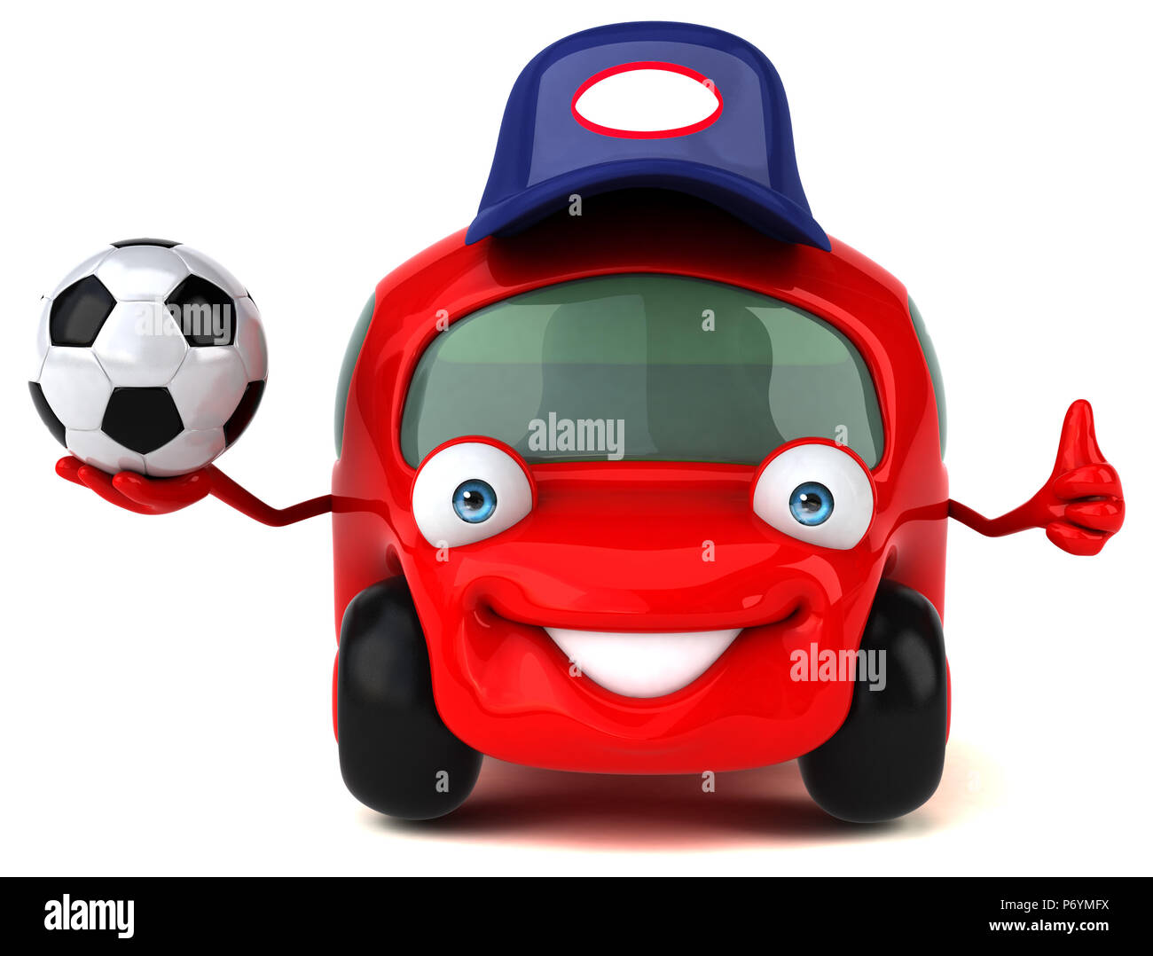 Fun car - 3D Illustration Stock Photo - Alamy
