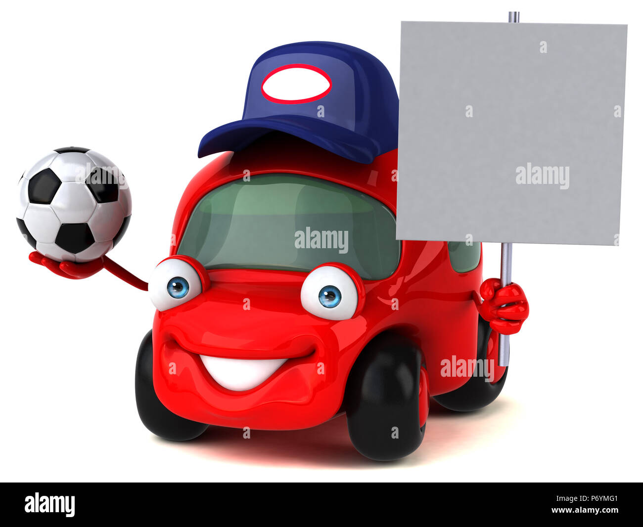 Fun car - 3D Illustration Stock Photo - Alamy