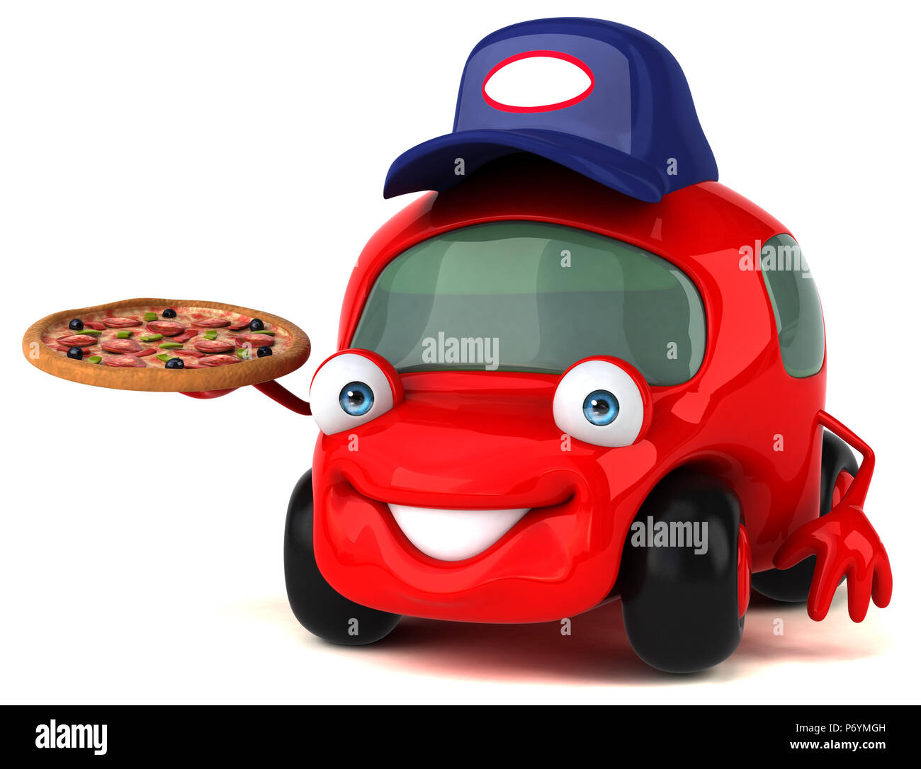 Fun car - 3D Illustration Stock Photo - Alamy