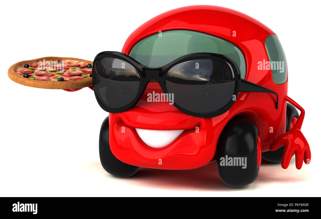 Fun car - 3D Illustration Stock Photo - Alamy