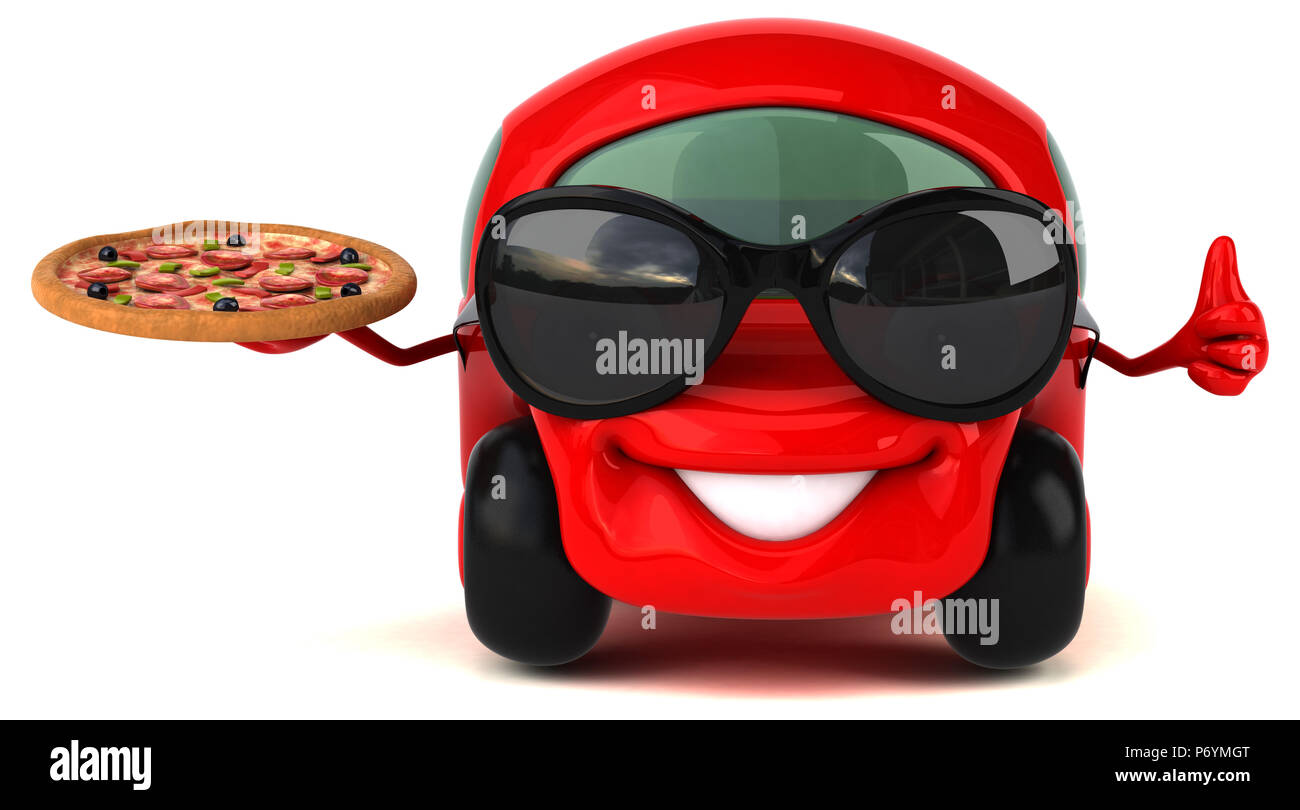 Fun car - 3D Illustration Stock Photo - Alamy