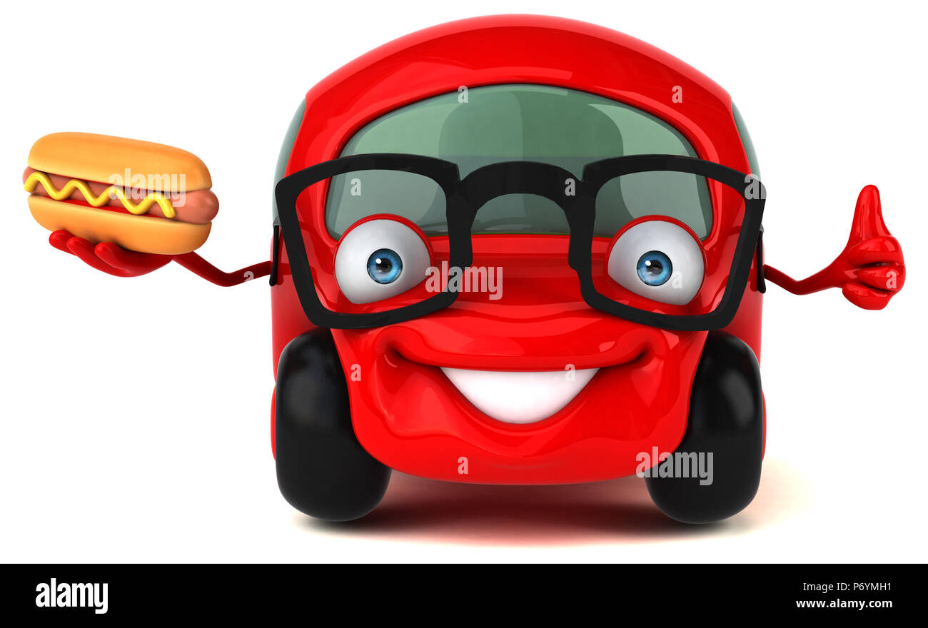 Fun car - 3D Illustration Stock Photo - Alamy