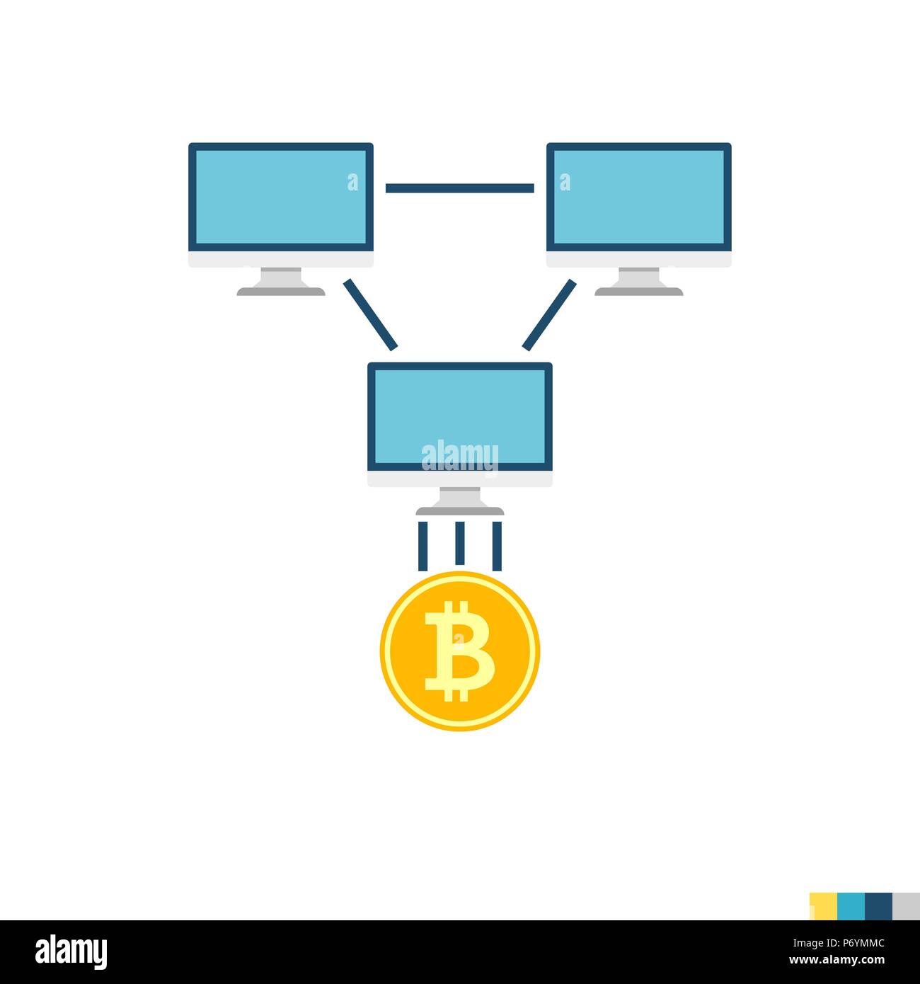 Mining Pool Flat Icon Stock Vector Image & Art - Alamy