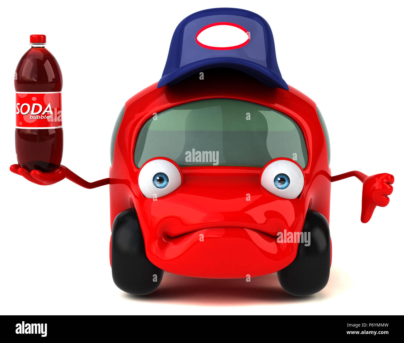 Fun car - 3D Illustration Stock Photo - Alamy