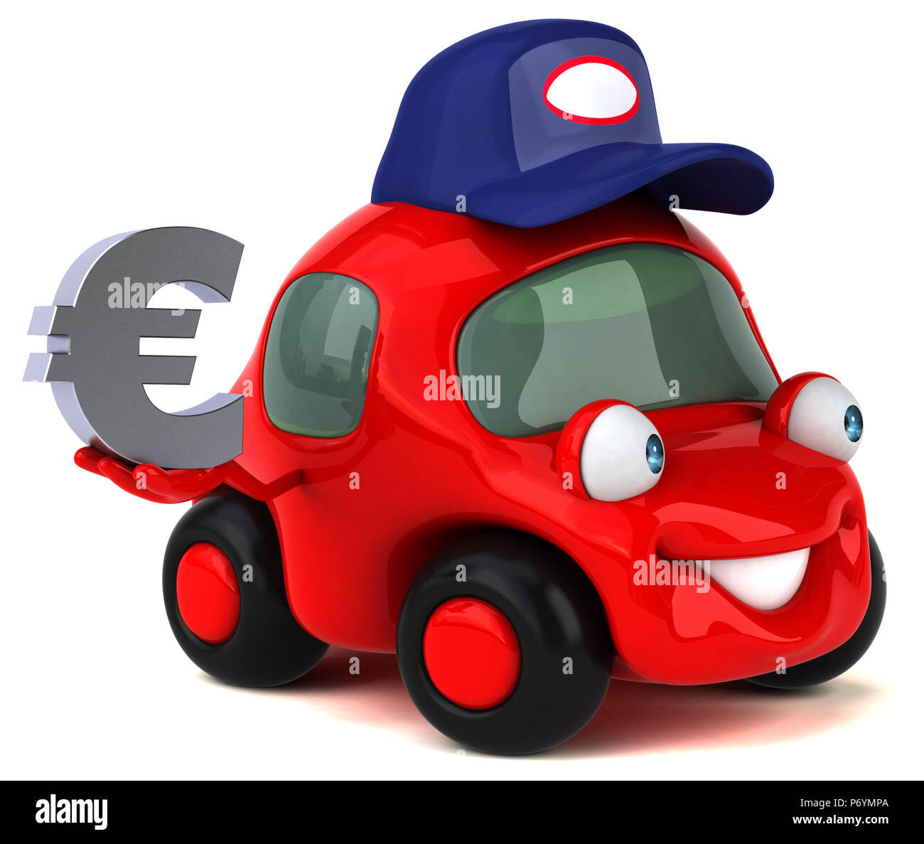 Fun car - 3D Illustration Stock Photo - Alamy