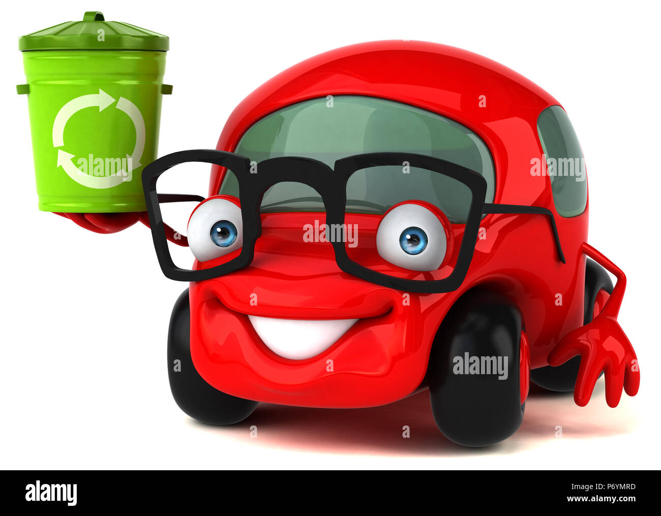 Fun car - 3D Illustration Stock Photo - Alamy